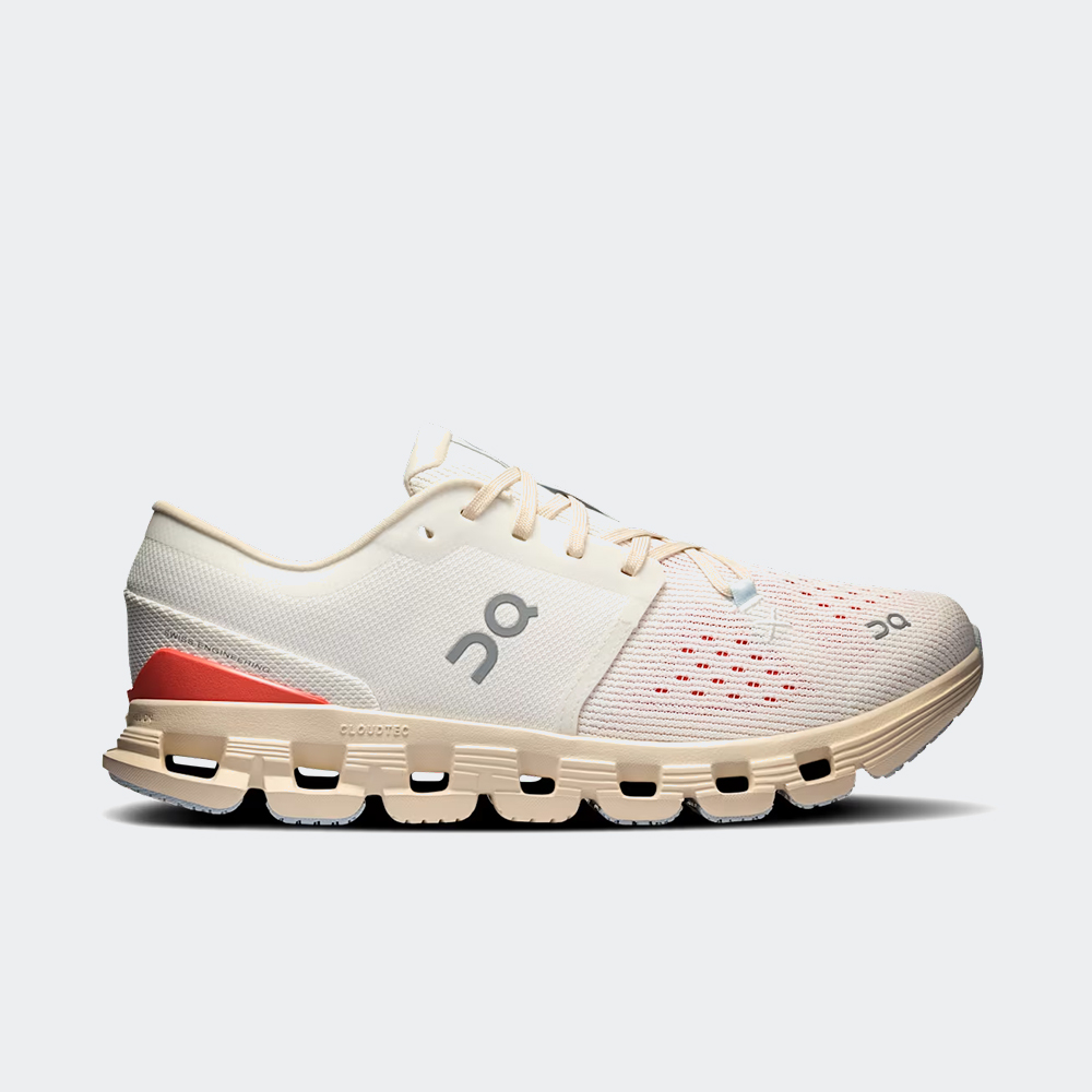 On Cloud X 4 "Ivory/Salmon" | 3WE30073297 | Grailify